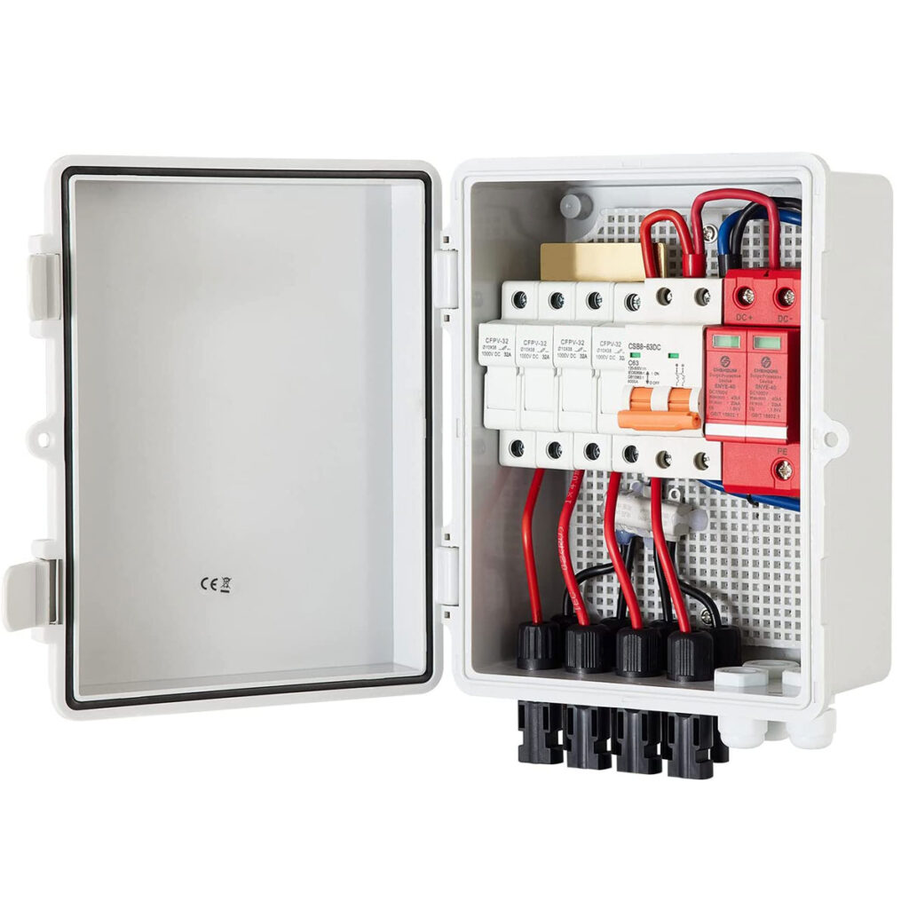 4 String PV Combiner box Waterproof Solar panel junction box with Fuse ...